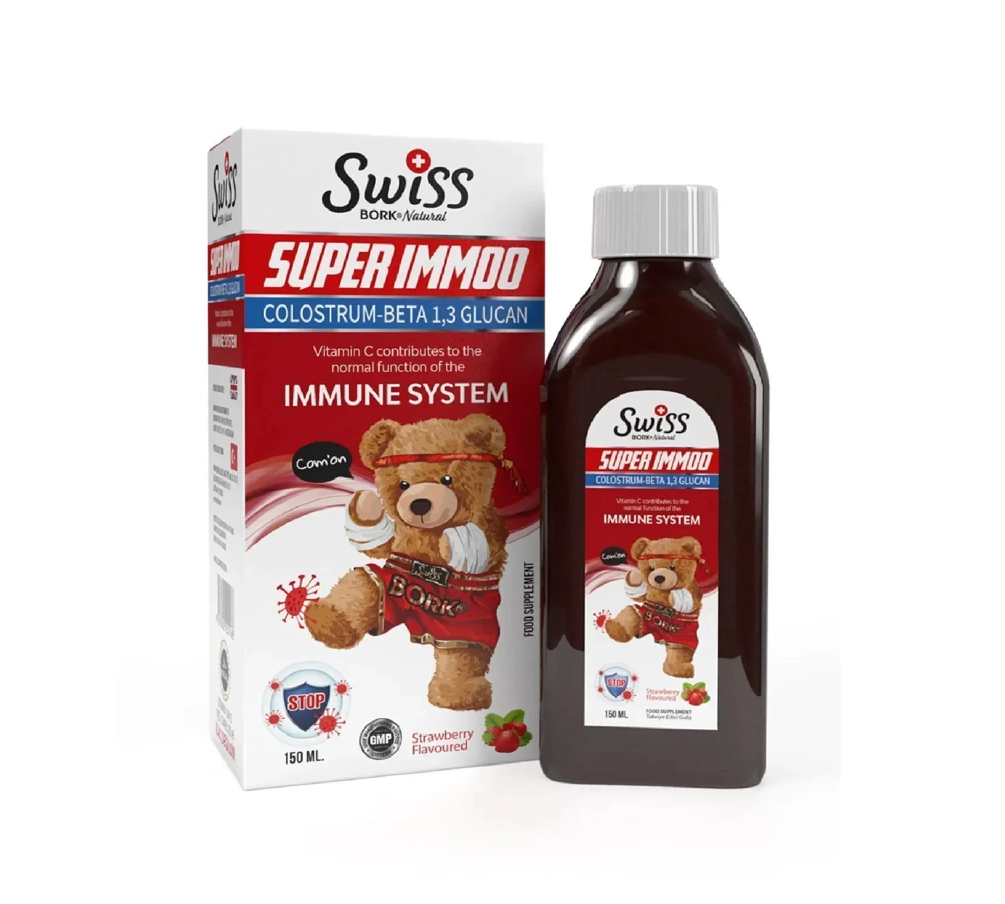 Swiss Bork Kids Super Immoo Colostrum-Beta Glucan Şurup 150 ml - Çocuk ...