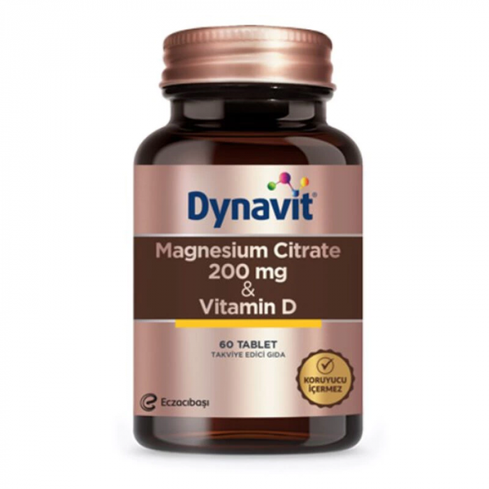 Dynavit Magnesium Citrate 200 mg Vitamin D 60 Tablet