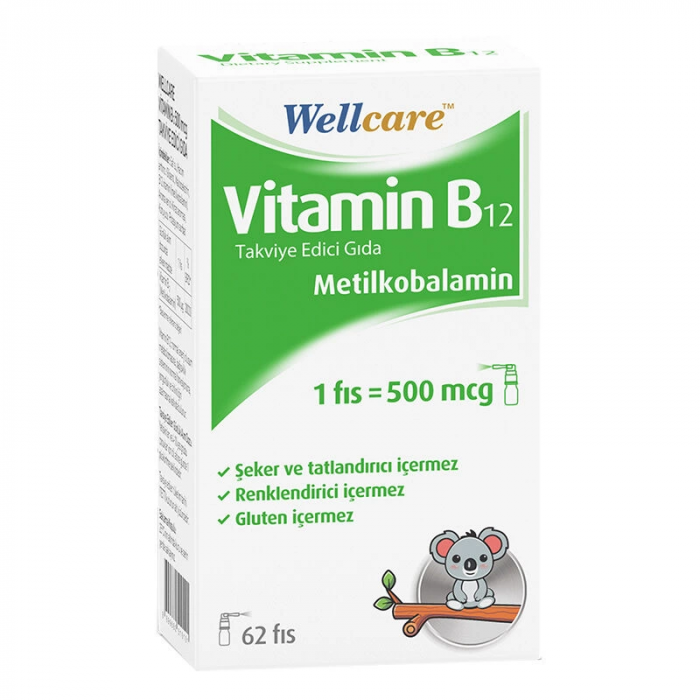 Wellcare Vitamin B12 500mcg 5 ml - Takviye Edici B Vitamini Şurubu ...