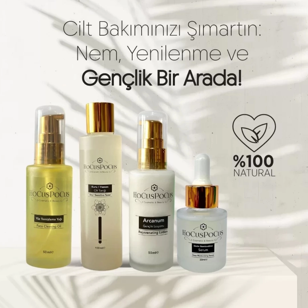 Hocus Pocus Sensitive and Dry Skin Care Set - Natural Moisturizer Gift Set for Dry Skin