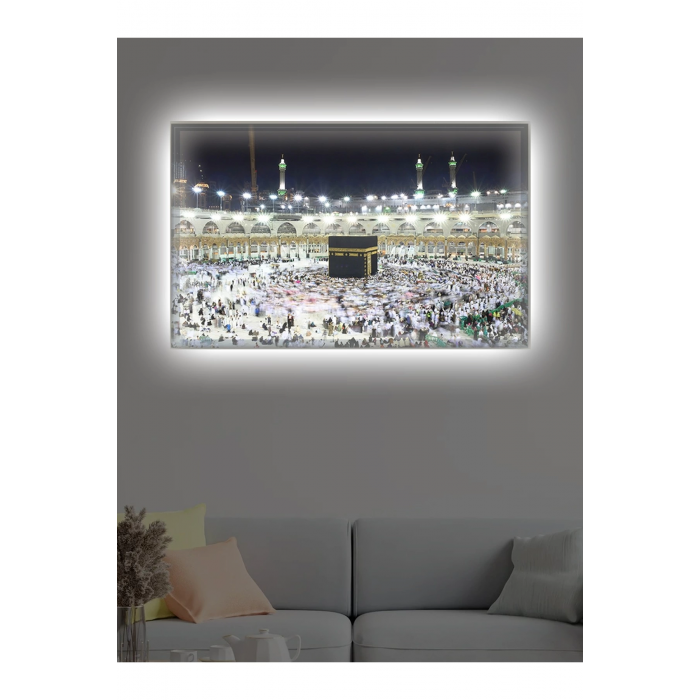 Led Işıklı Kâbe Tablosu (Ev,Ofis, İşyeri)