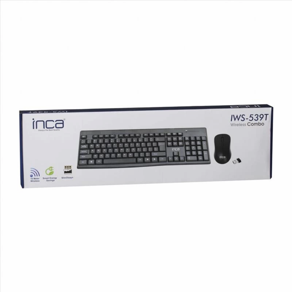 INCA IWS-539T Q Türkçe Kablosuz Multimedya Siyah Klavye+ Mouse Laptop ...