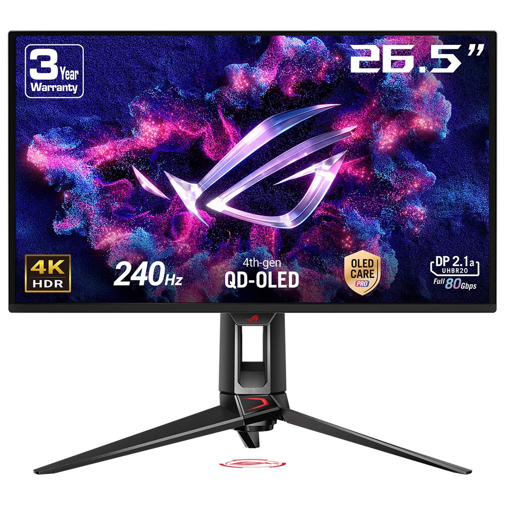 ASUS 26.5" ROG Swift QD-OLED PG27UCDM 240Hz 0.03ms FreeSync Premium Pro G-Sync 2160p 4K Oyuncu ...
