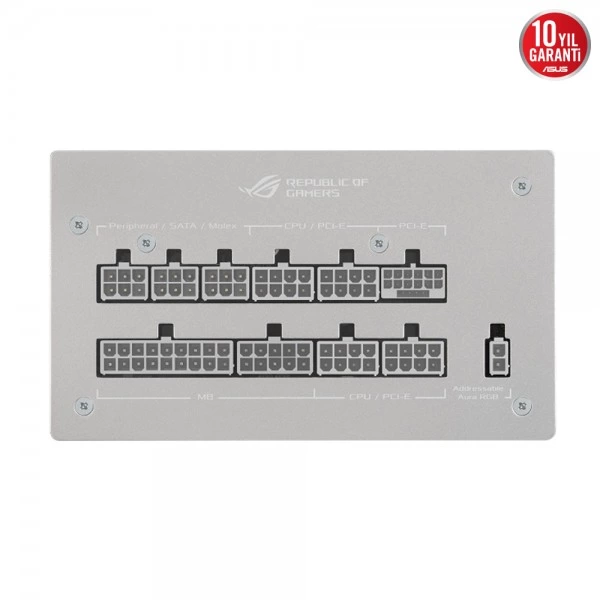 ASUS ROG Strix 1000G WHITE 1000W 80+ Gold Aura Edition Tam Modüler PCIe ...