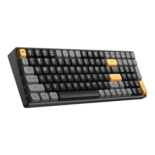 Aigo A100 Brown Sugar Yellow Switch İngilizce Kablolu/Kablosuz Mekanik ...