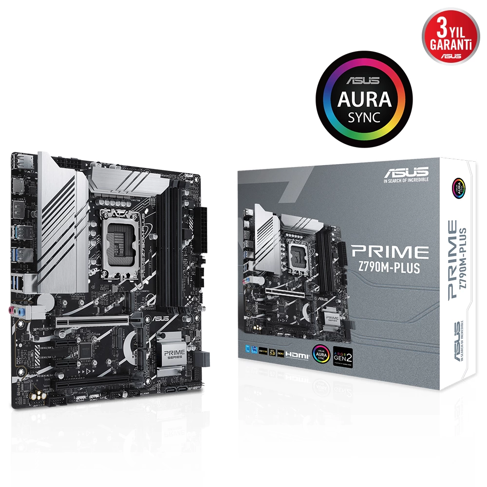 ASUS PRIME Z790M-PLUS Intel Z790 LGA1700 DDR5 7200 DP HDMI 3x M2 USB3.2 ...
