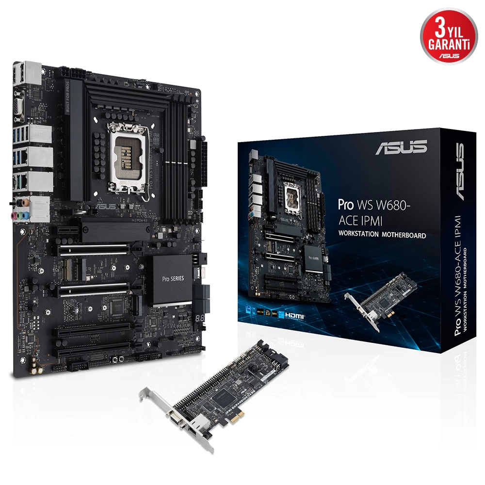 ASUS PRO WS W680-ACE IPMI Intel W680 LGA1700 DDR4 5000 DP HDMI VGA 3x ...