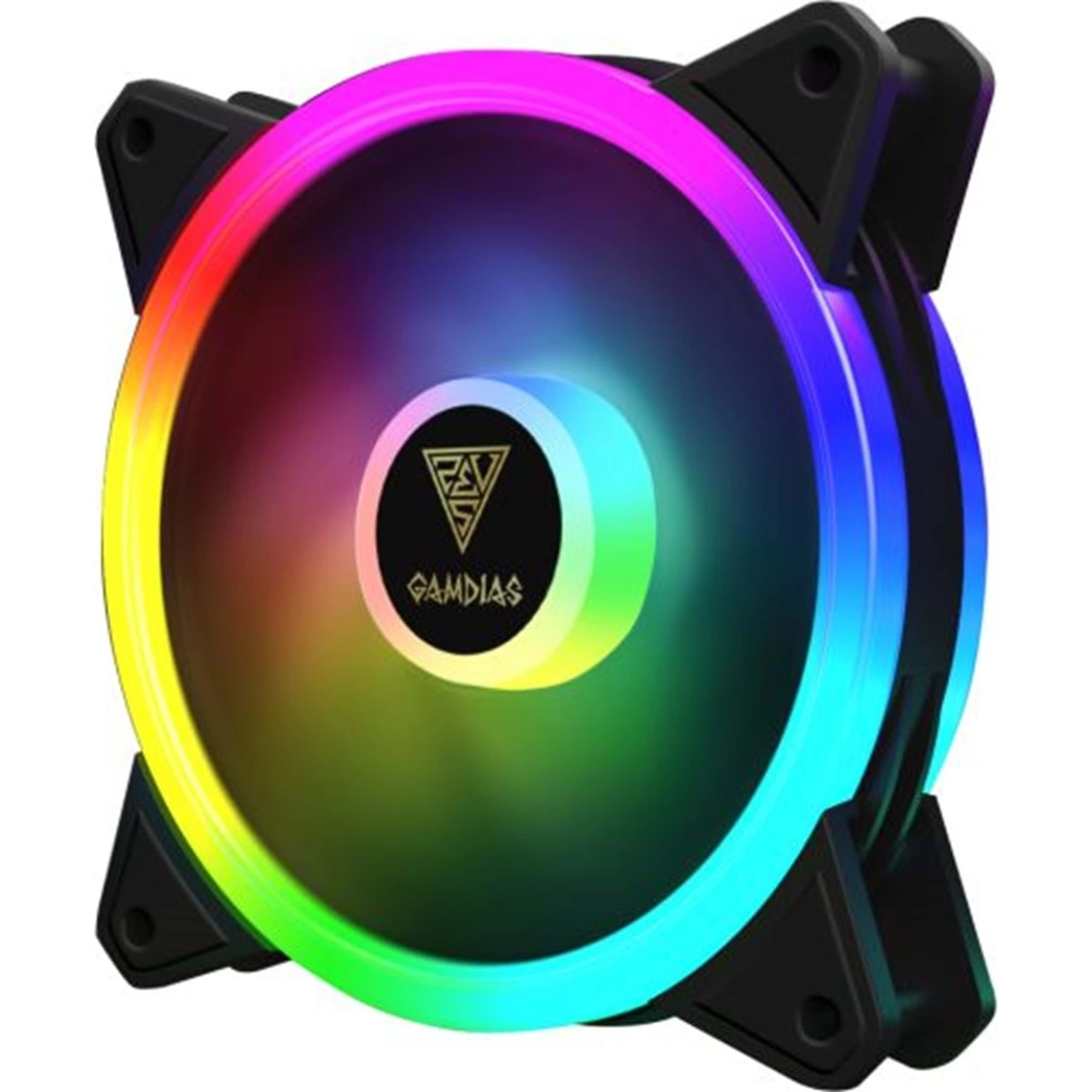 GAMDIAS AEOLUS M2-1204R 120mm RGB Kasa Fanı (Kumandalı 4lü Pack)