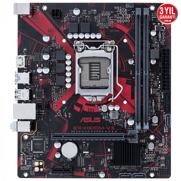 ASUS EX-H510M-V3 INTEL H510 LGA1200 DDR4 3200 HDMI USB3.2 MATX ASUS 5X ...
