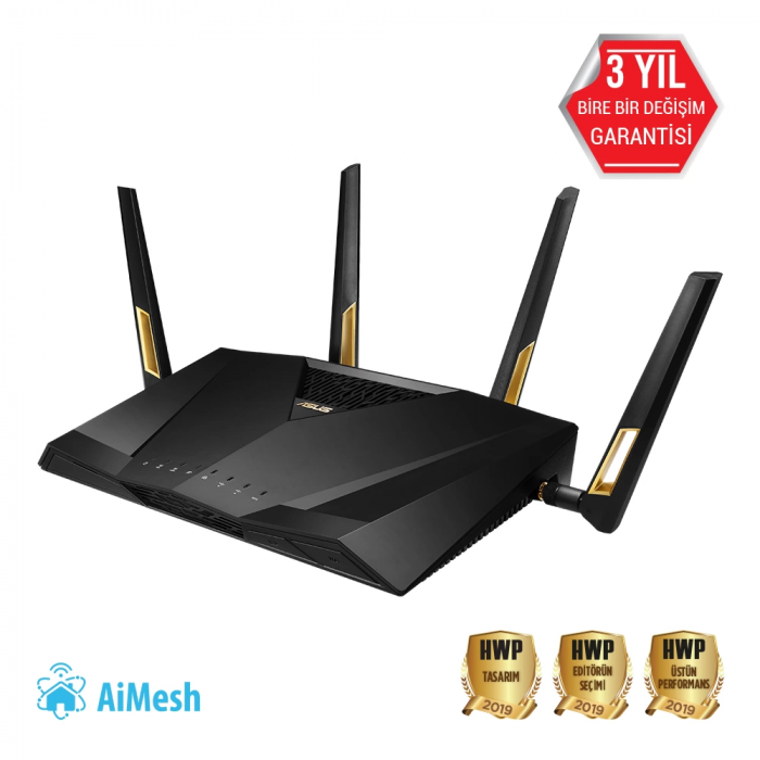 ASUS RT-AX88U PRO WIFI6-DUAL BAND GAMİNG-AI MESH PROTECTİON-TORRENT ...