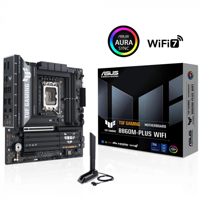 ASUS TUF GAMING B860M PLUS WIFI Intel B860 LGA1851 DDR5 8800 DP HDMI Type-C 3x M2 USB3 2 Gen 2x2 ...