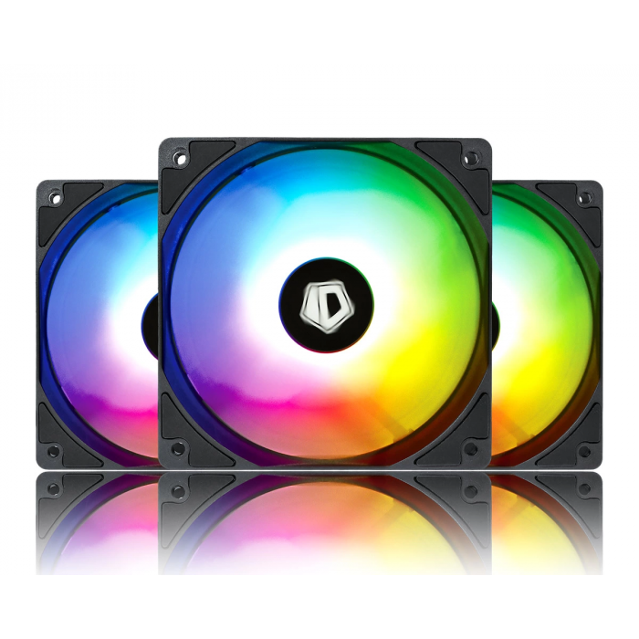 ID-Cooling XF-12025 ARGB TRIO Black 4Pin PMW 120x3 3'lü Kasa Fanı