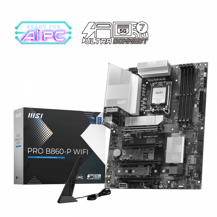 MSI PRO B860-P WIFI SOKET 1851 DDR5 8600MHZ(OC) 3xM.2 1x TB4 HDMI ...
