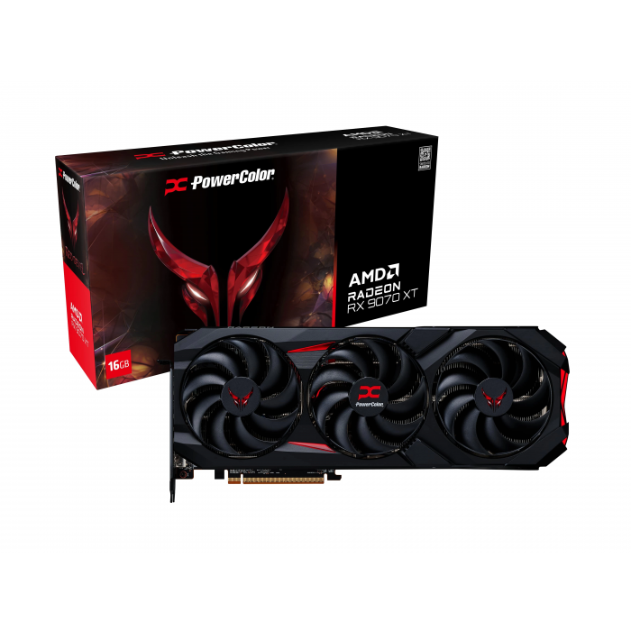 POWERCOLOR RED DEVIL RADEON RX 9070 XT 16G-E/OC GDDR6 256Bit AMD Ekran ...