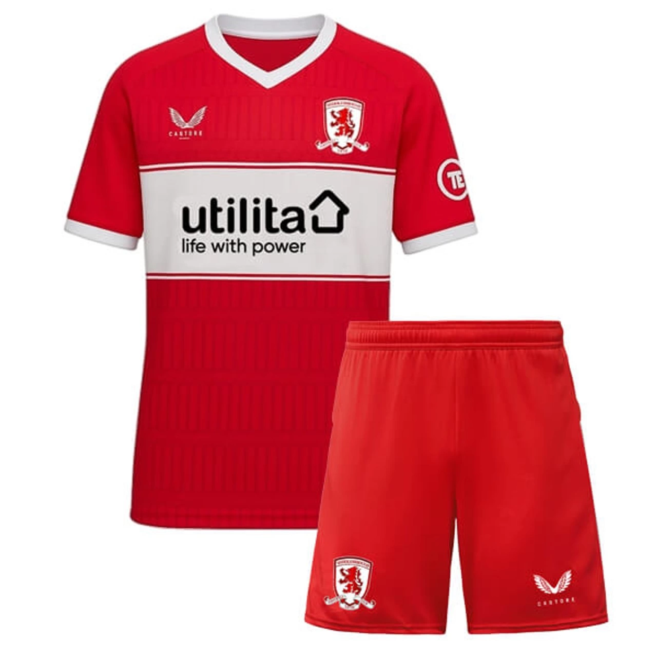 Middlesbrough 2025-2026 Çocuk Forma & Şort Seti Home - Footytiento