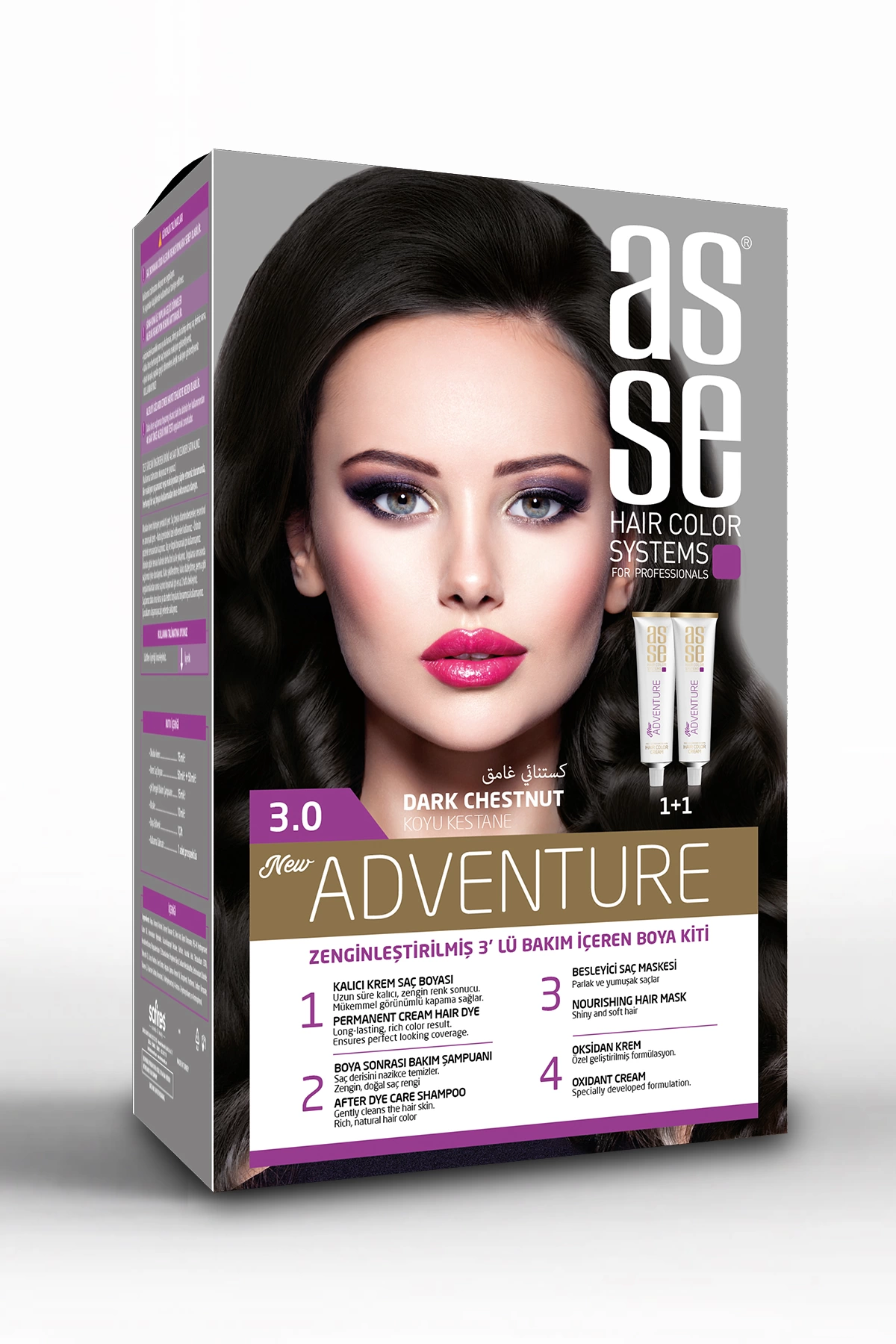 3.0 Dark Chestnut 50+50ml Set Dye is the Preference of Professional ...