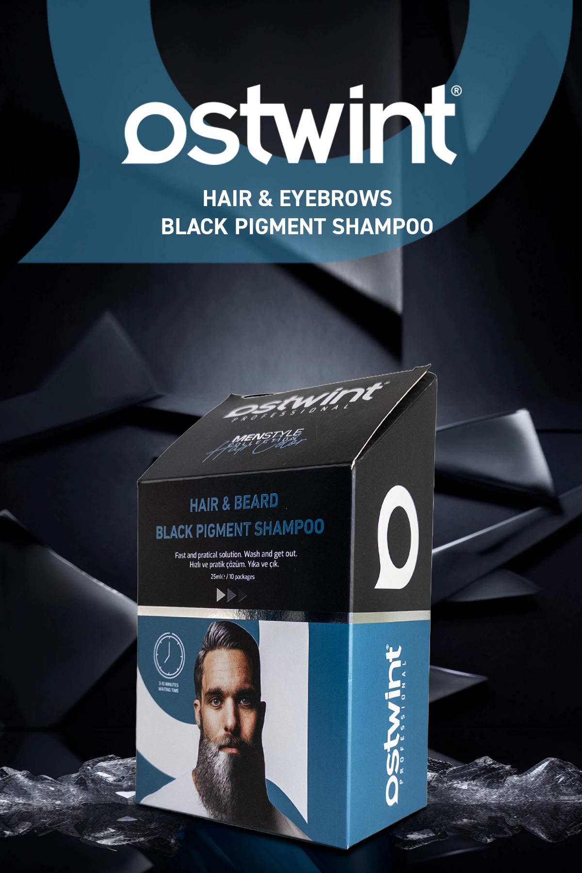 Ostwint Saç Siyahlaştırıcı Erekek Şampuan, 10’lu Saşet (25ml x 10 ...