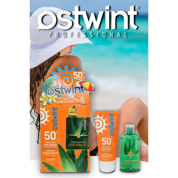 Ostwint SPF 50+ Sunscreen 100 ml with Vitamin E + Aloe Vera Gel 100 ml ...