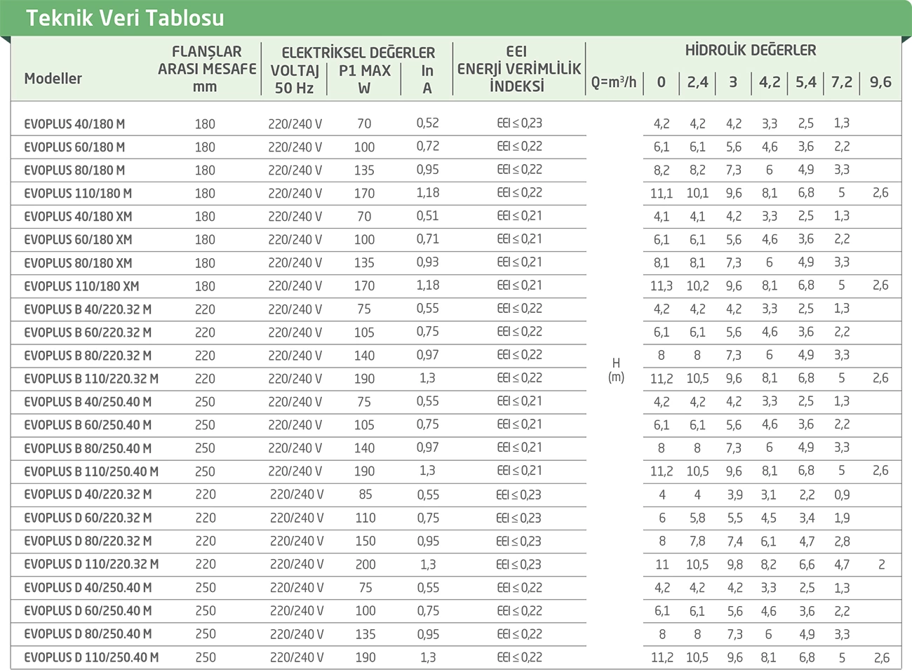 Evoplus D 110/250.40 M Islak Rotorlu Sirkülasyon Pompası İkiz Tip