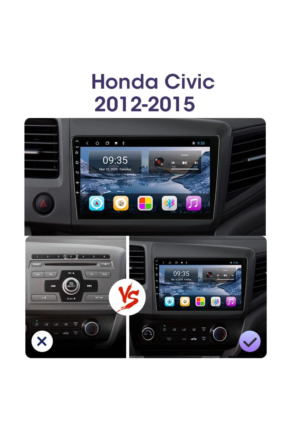 Honda Cıvıc FB7 Teyp – Honda FB7 Oem Android Multimedya – Honda CIVIC ...