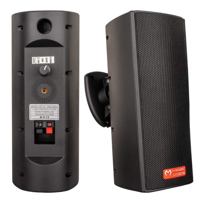 Magicvoice Trafolu Sütun Hoparlör , 2'li Siyah Duvara Monte Edilebilen ...