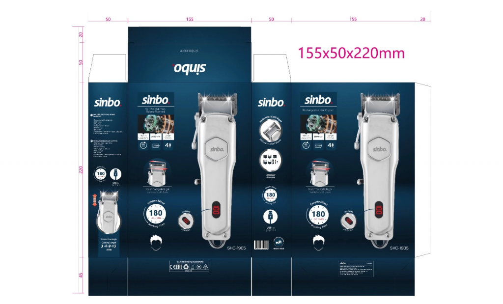 SİNBO SHC-1905 ŞARJLI SAÇ KESME