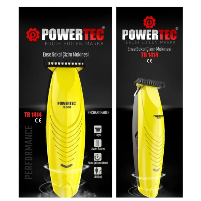 POWERTEC TR-1414 ŞARJLI TRAŞ MAKİNESİ