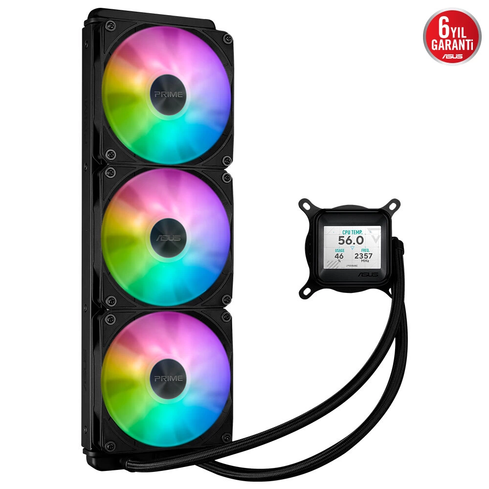 Asus LC 360 ARGB LCD 360mm Intel-AMD Uyumlu Sıvı Soğutucu Fiyatı