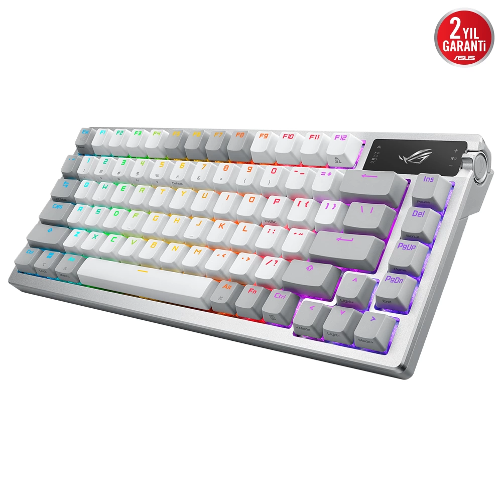 Asus ROG Azoth NX Snow Switch RGB Kablosuz Beyaz Mekanik Gaming Klavye ...