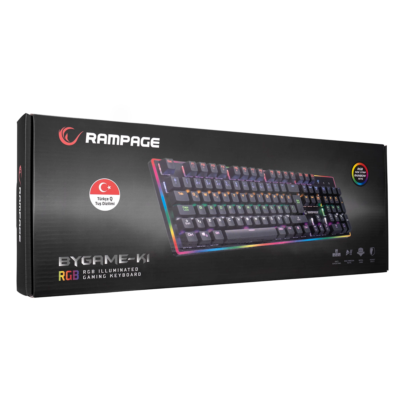 Rampage BYGAME-K1 RGB Led Frame Rainbow Mekanik Red Switch Gaming ...