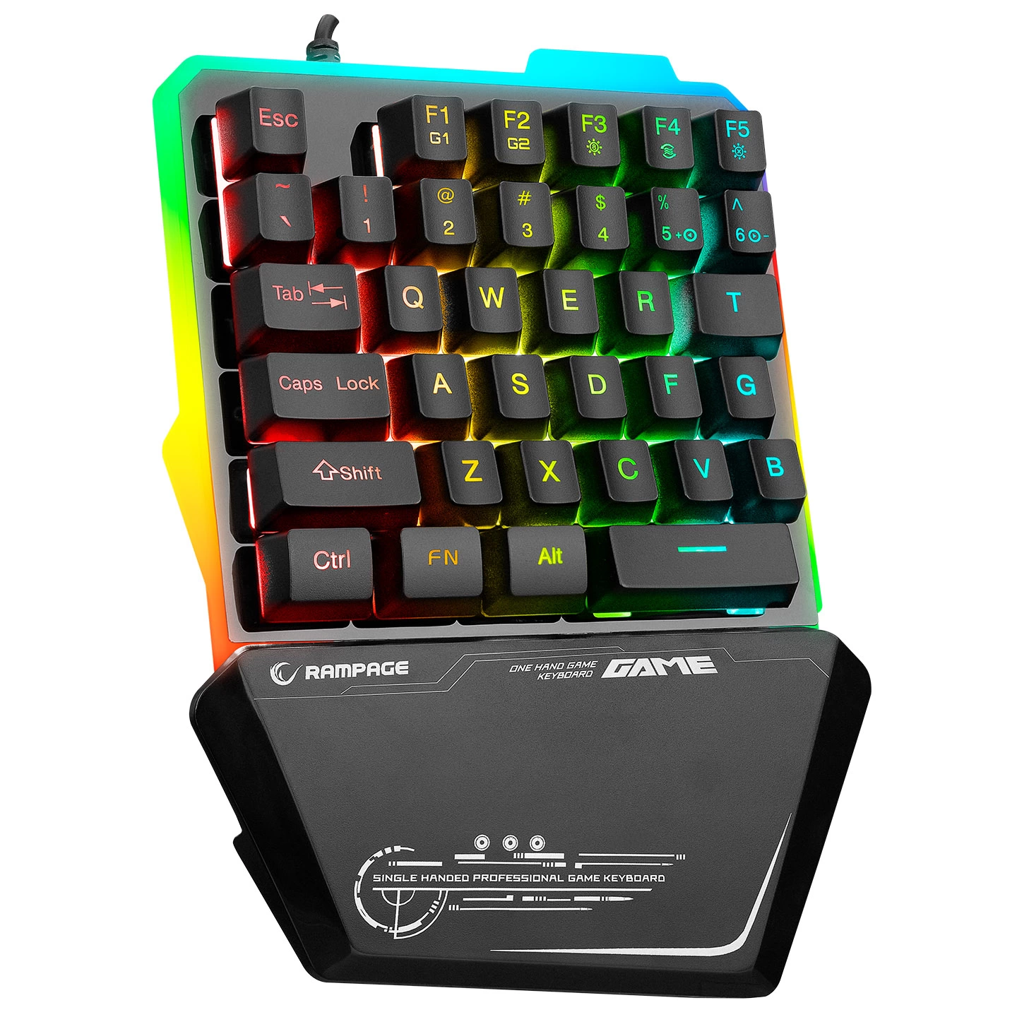 Rampage KB-R24 X-MINI RGB Zemin Aydınlatmalı Metal Taban Gövdeli Mini ...