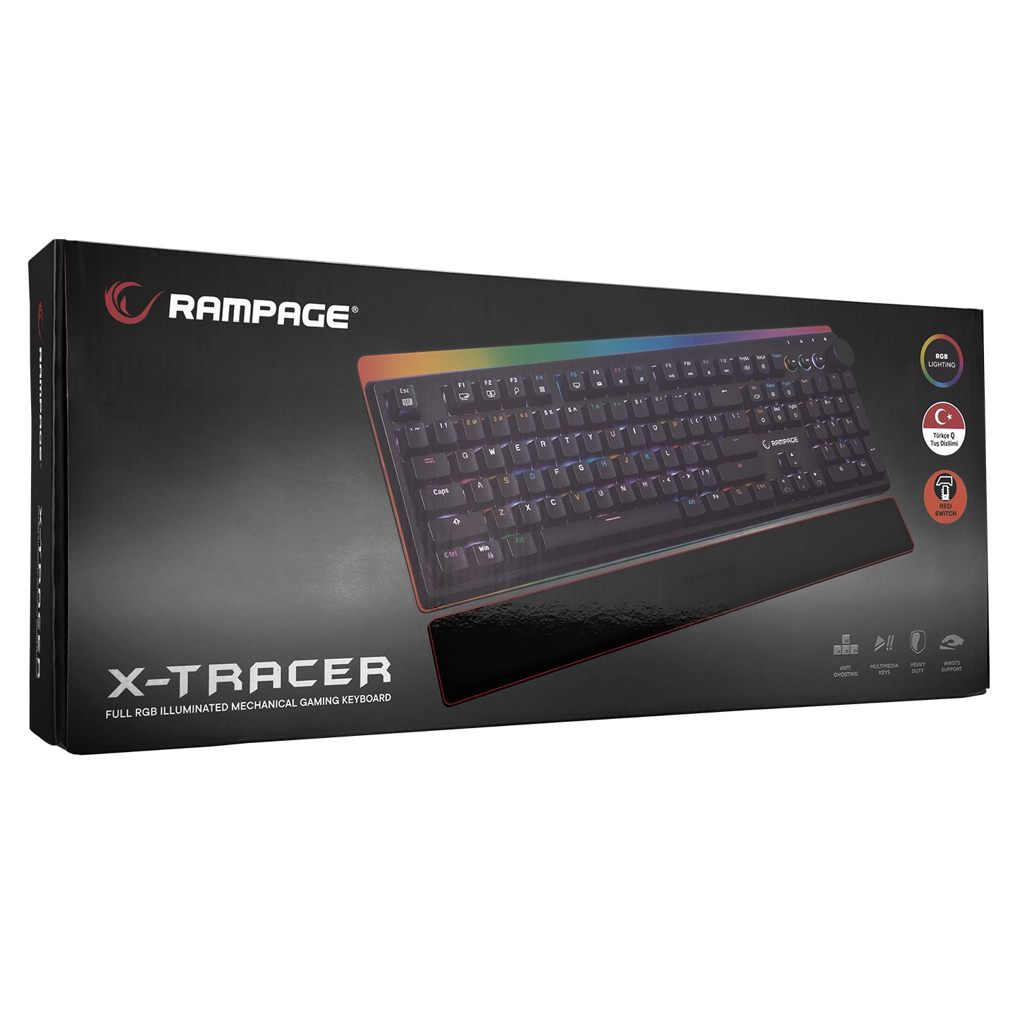 Rampage KB-R97 X-TRACER Siyah RGB Aydınlatmalı Red Red Switch Tam ...
