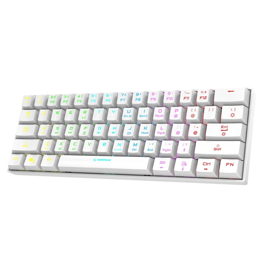 Rampage KB-RX63 B-ATOM Beyaz Bluetooth RGB Backlight Blue Switch ...