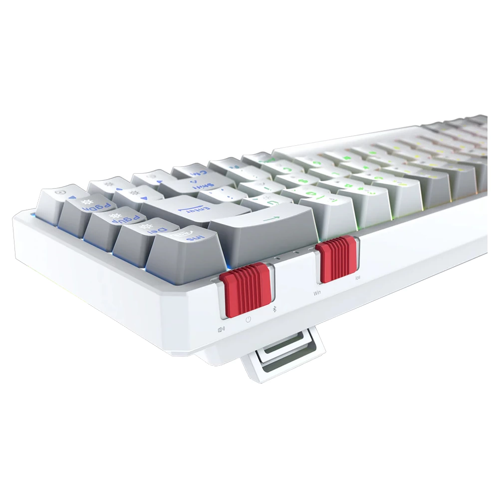 Rampage Yoru Mini RGB Red Switch Mekanik Beyaz/Gri Kablosuz Gaming ...