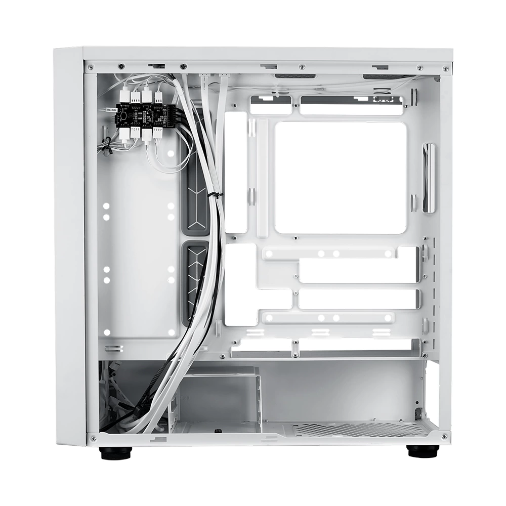 Cooler Master MasterBox 600 ARGB Tempered Glass White USB 3.2 E-ATX Mid ...