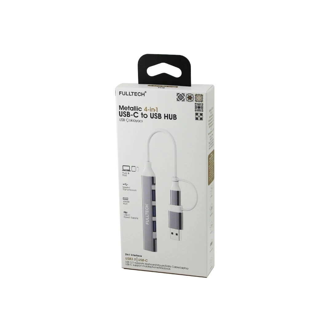 FULLTECH FH-6 ( 4İN1 ) USB PORTLU ÇOĞALTICI ( USB TO TYPC-E ) ( 4 X USB ...