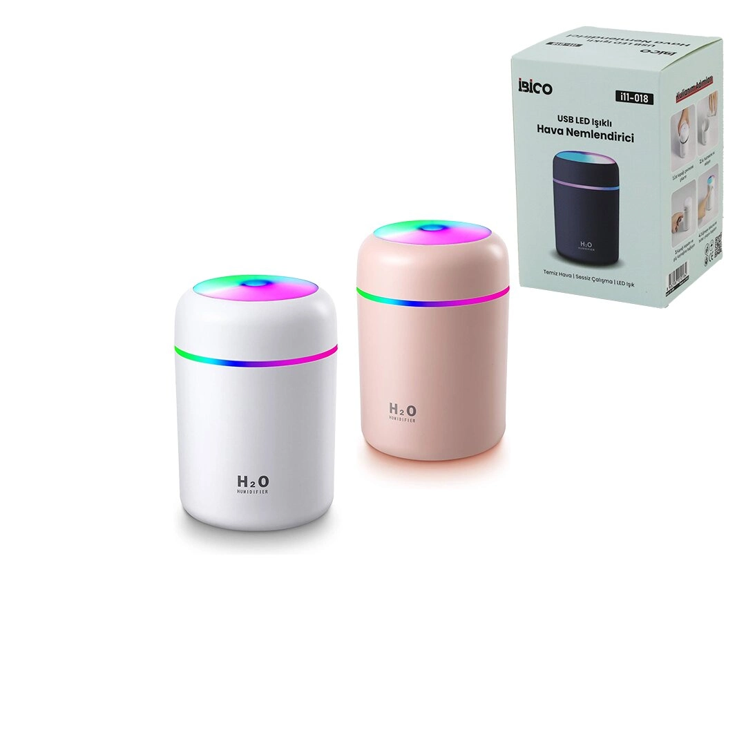 İBİCO İ11-018 ( KLASİK ) ( 300ML ) ( H2O ) ( MİNİ ) ( USB ŞARJ& IŞIKLI ...