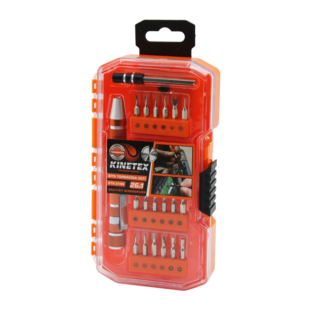KINETEX KTX-3149 ( 26İN1 ) BİTS TORNAVİDA UÇ SETİ ( 24PCS UÇ + 1-KALEM ...