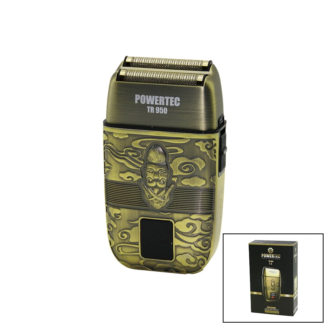 POWERTEC TR-950 ( GÜNLÜK SIFIR SAKAL & GOLD METAL GÖVDE ) SAKAL TRAŞ ...
