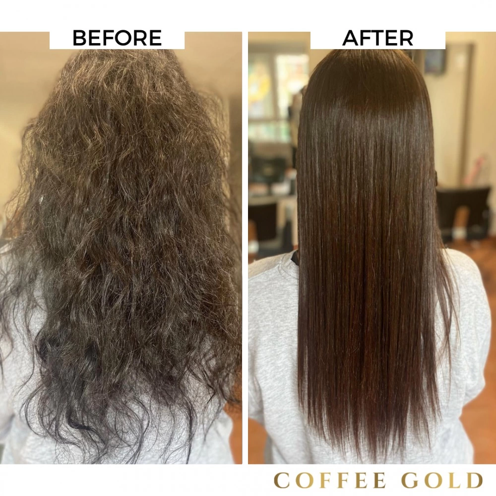 Coffee Gold Keratin Salon Promo Set 3* (Step 1 Shampoo, Step 2 Keratin ...