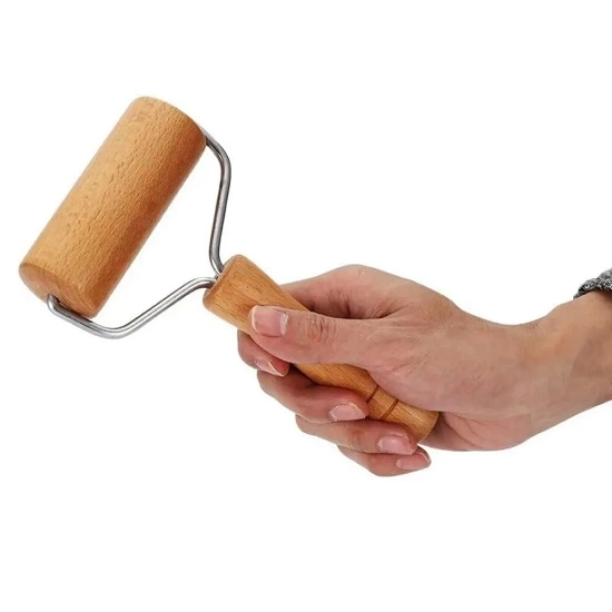 Ahşap Saplı Rulo Hamur Açıcı Merdane Pürüzsüz