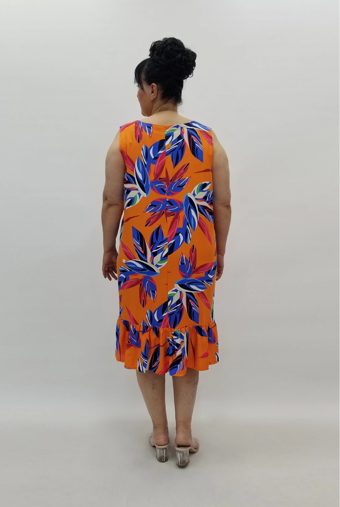 Miraggio Büyük Beden Elbise 99219 ORANJ