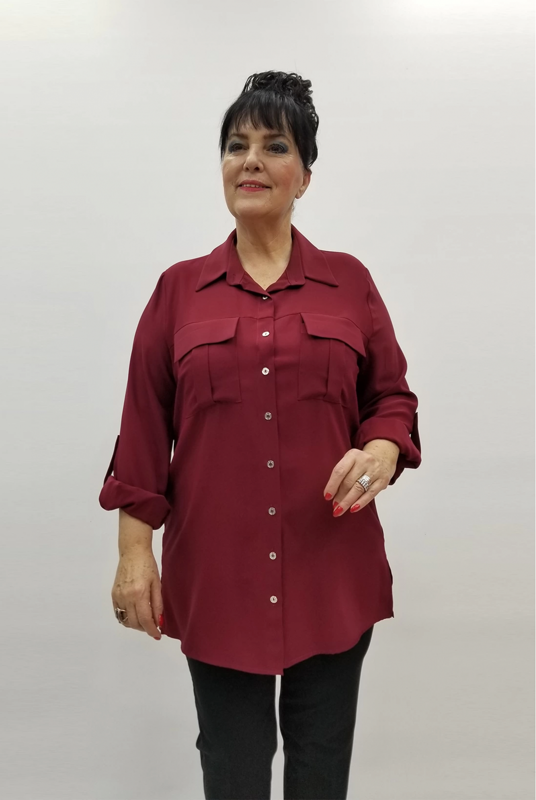 Miraggio Büyük Beden Gömlek 99443 BORDO