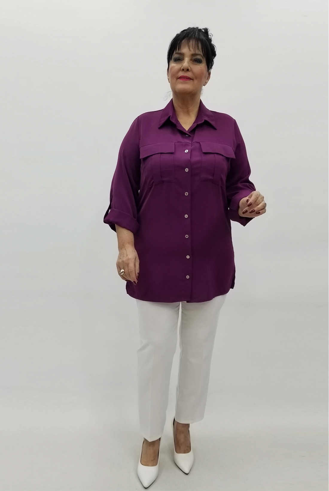 Miraggio Büyük Beden Gömlek 99443 MOR
