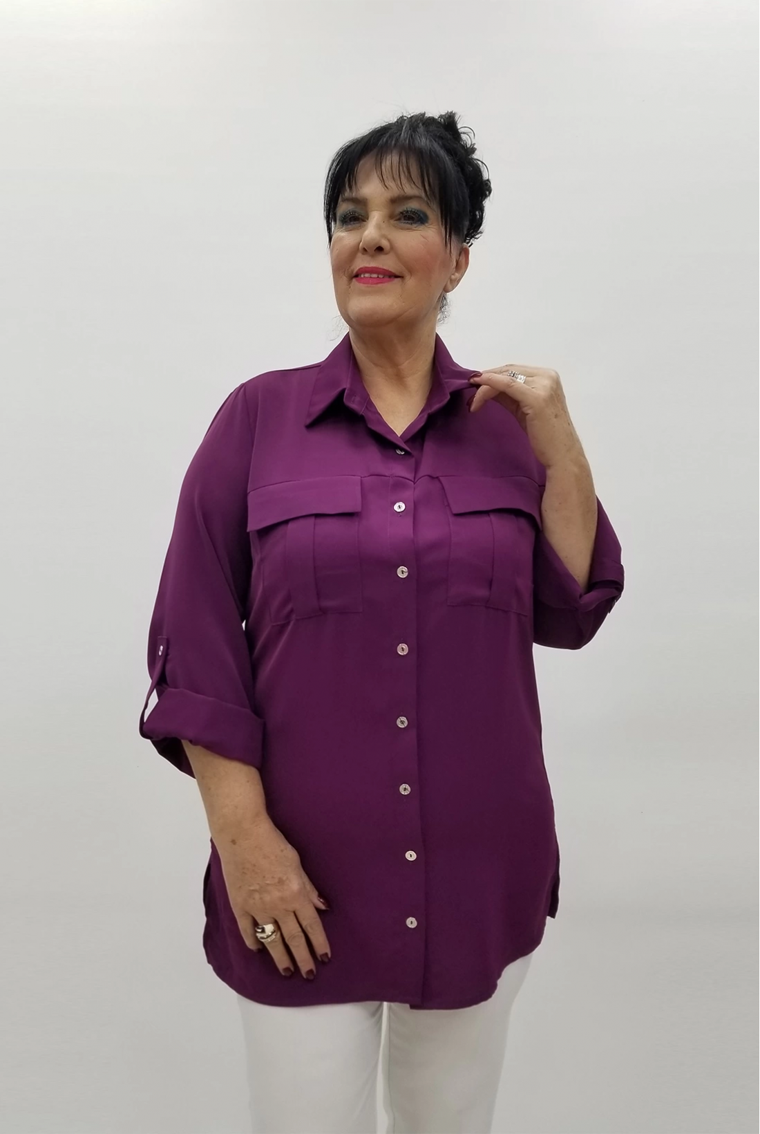 Miraggio Büyük Beden Gömlek 99443 MOR