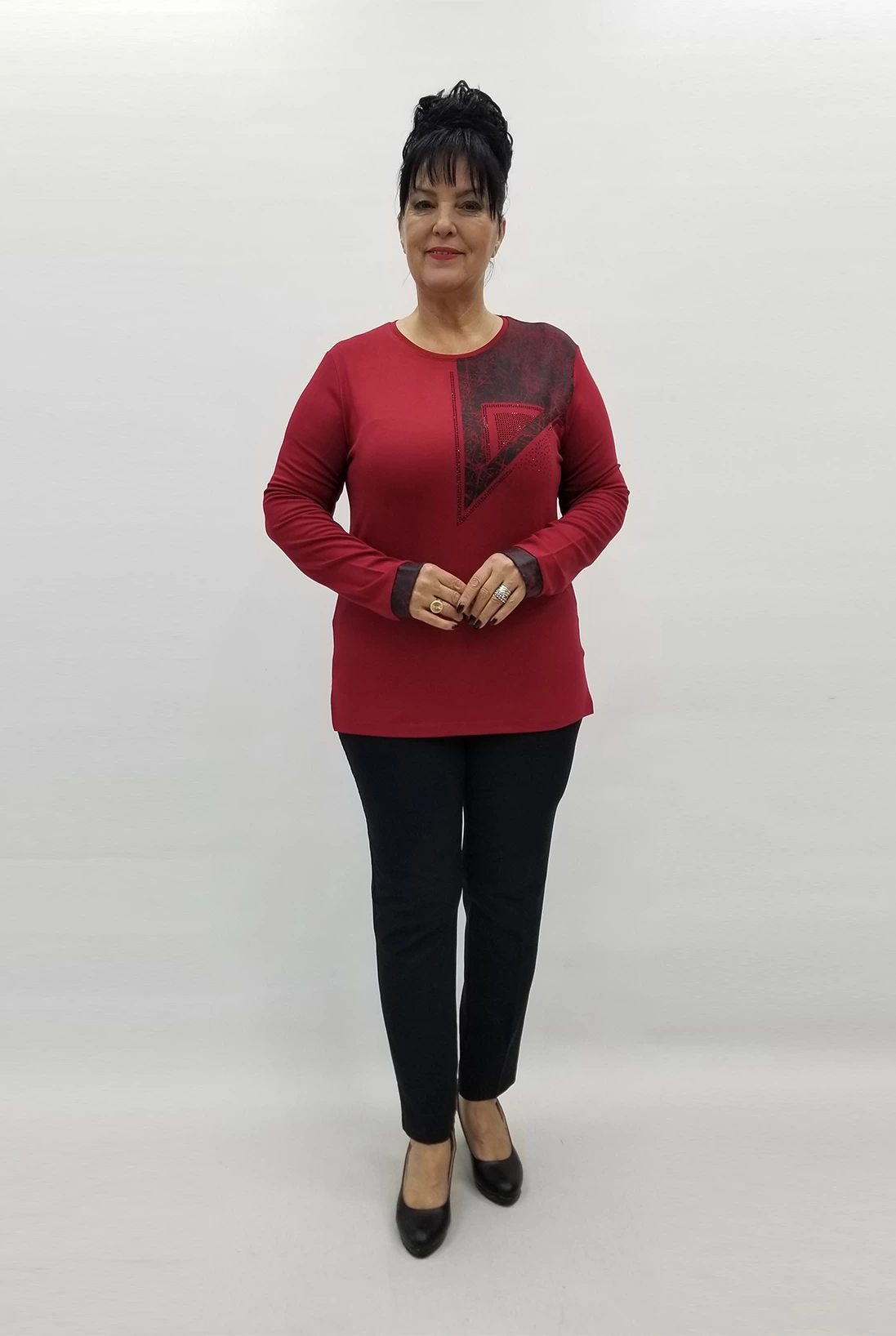 Miraggio Büyük Beden Bluz 99292 BORDO