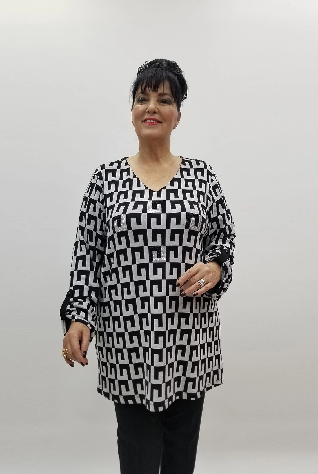 Miraggio Büyük Beden Bluz 99372 GRİ