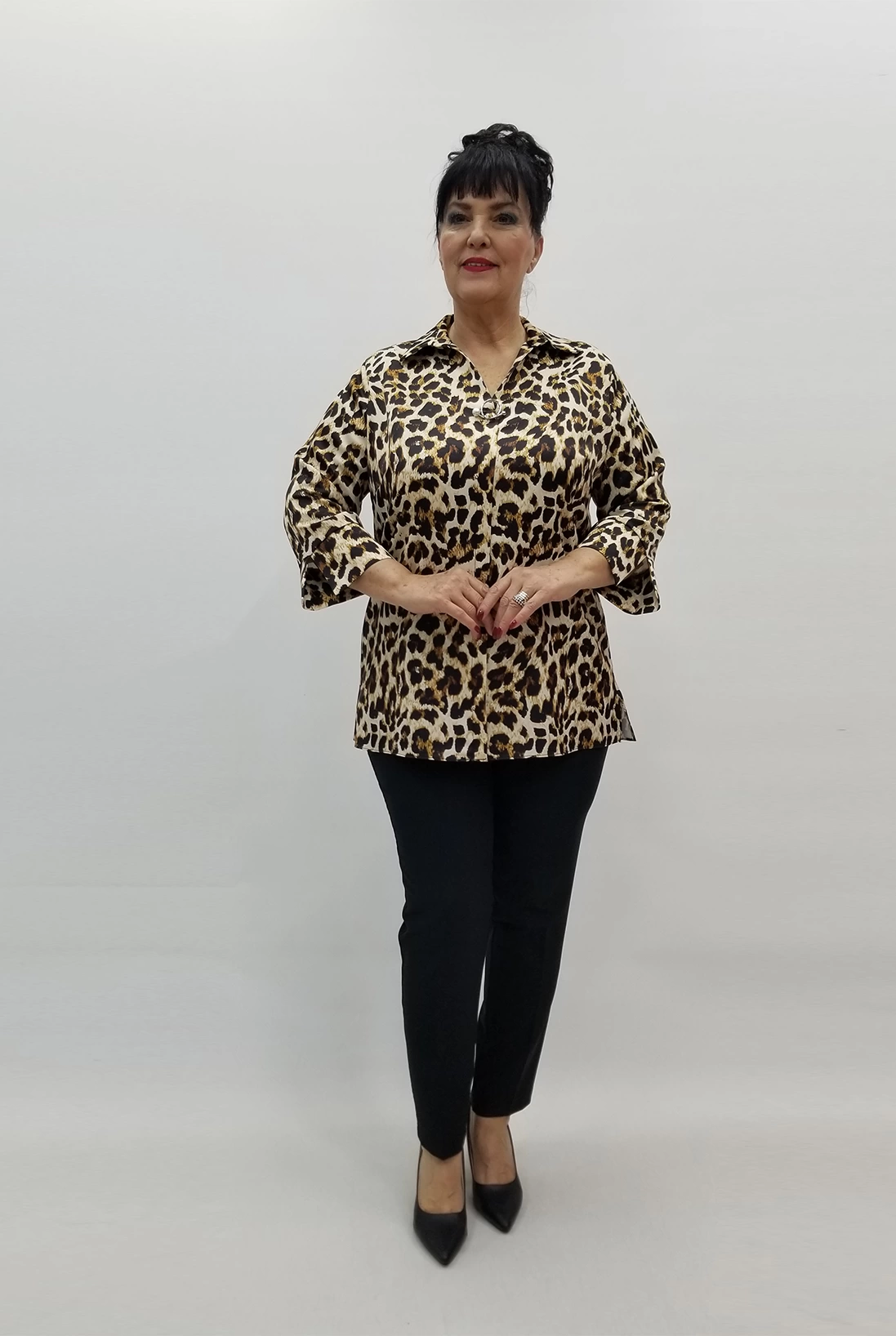 Miraggio Büyük Beden Bluz 99461 KAHVE