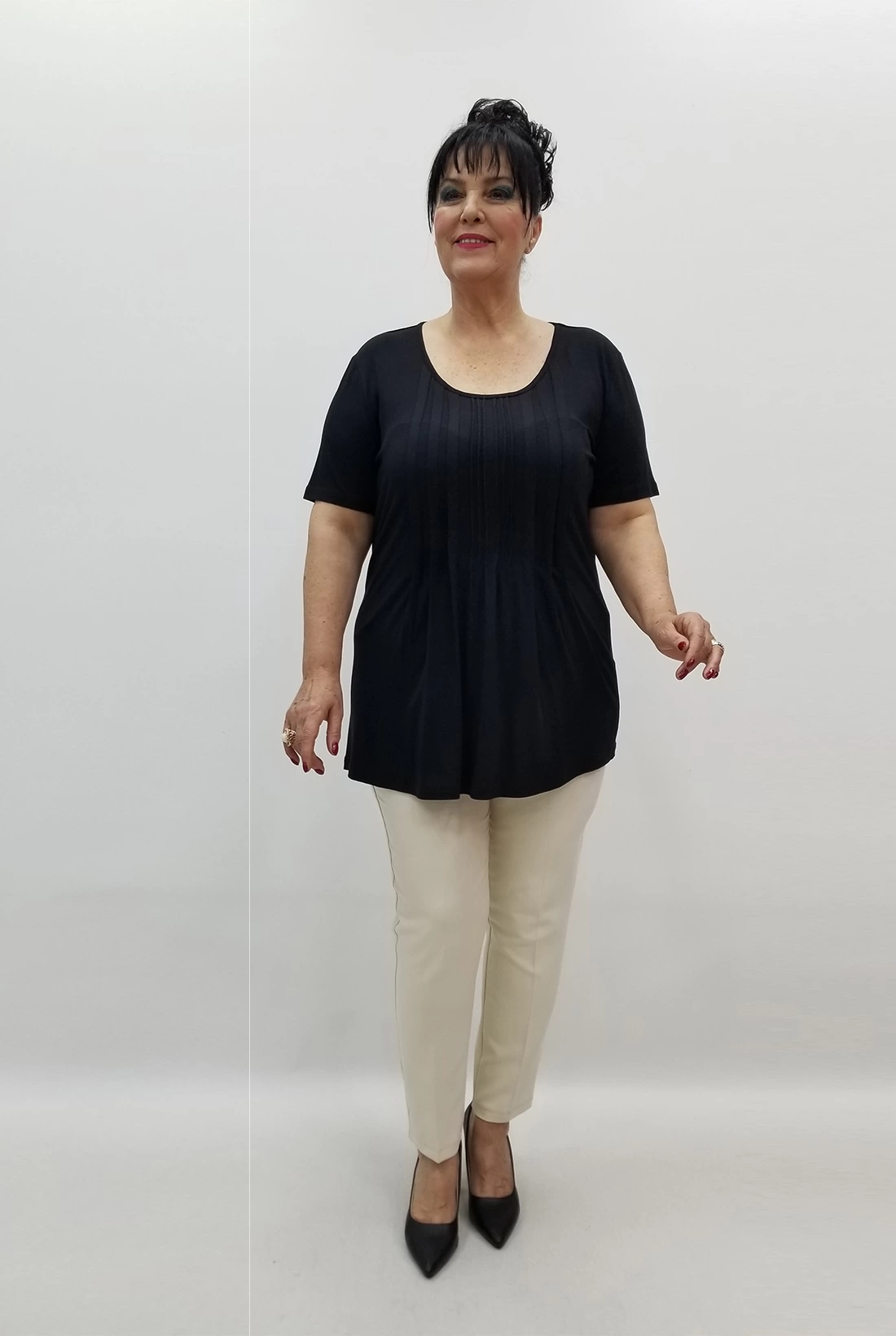 Miraggio Büyük Beden Bluz 99484 SİYAH