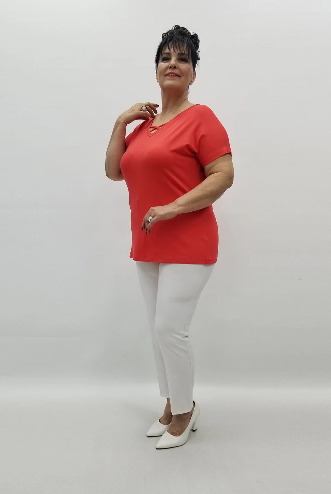 Miraggio Büyük Beden Bluz 99547 MERCAN